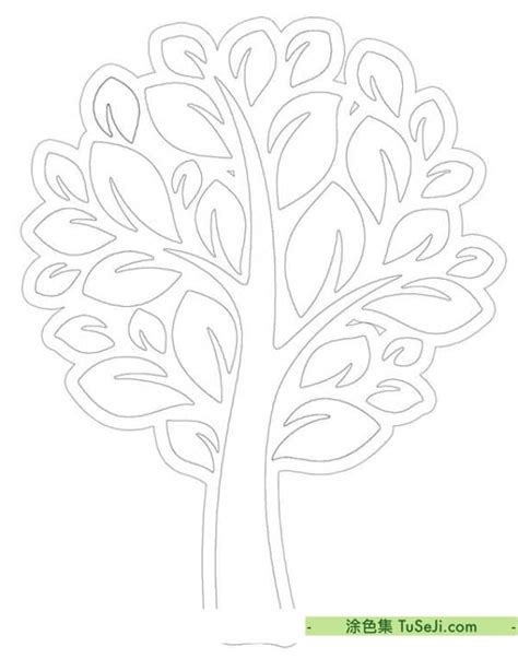 16张跟着老师学习画超级简单的大树涂色简笔画免费下载！ 涂色集，涂色画打印大图