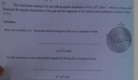 Solved The Wheel Starts Rotating From Rest With An Angular Chegg
