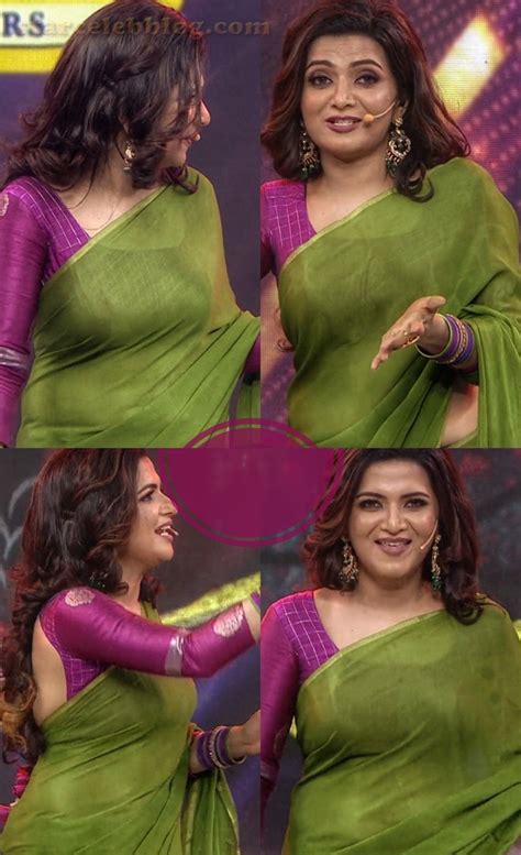 Divyadarshini Dd Tamil Television Anchor Rs3x14 Saree Indiancelebblog