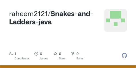 GitHub Raheem Snakes And Ladders Java