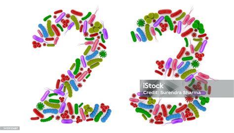 번호 2 3 흰색 배경에 격리 된 박테리아 박테리아 글꼴로 만들어졌습니다 3d 알파벳 3d 그림 0명에 대한 스톡 사진 및 기타 이미지 Istock