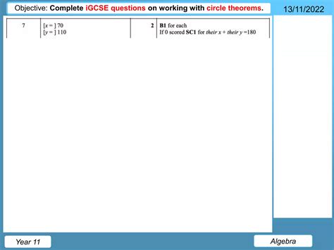 Year 11 Circle Theorems Igcse Questions 1pptx