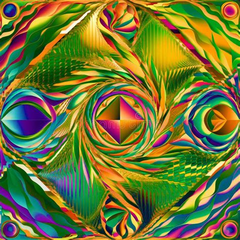 Vortex Of Colors A Dynamic Symphony Of Shapes And Hues Stock