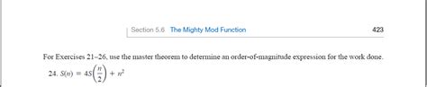 solved use the master theorem to determine an