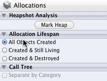 Instruments Allocations Track Alloc And Dealloc Of Objects Of User