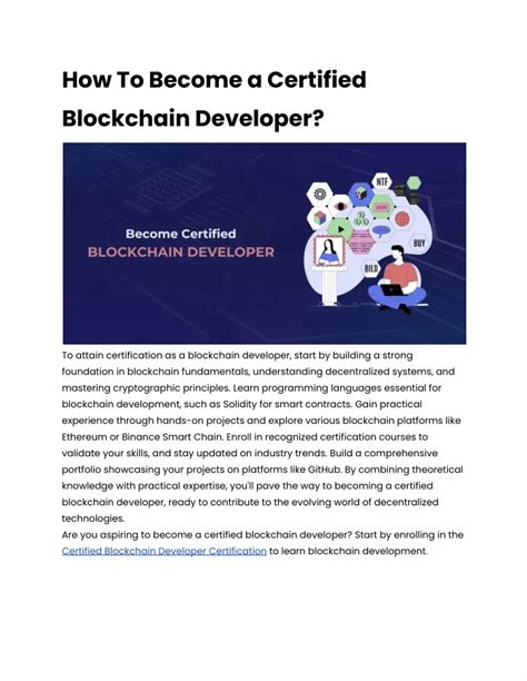 Ppt How To Become Certified Blockchain Developer Powerpoint Presentation Id12854829