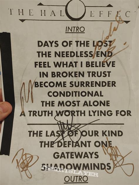 The Halo Effect Setlist Tshirtslayer Tshirt And Battlejacket Gallery