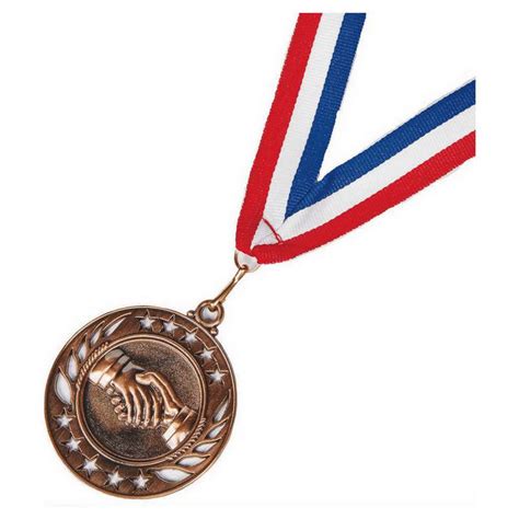 60mm Gold Friendship Medal Inc Ribbon Vb Trophies