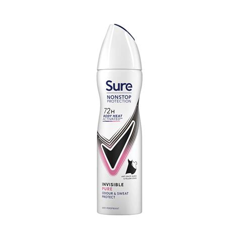 Sure Anti Perspirant Deodorant Spray Invisible Pure 150ml Whats Instore