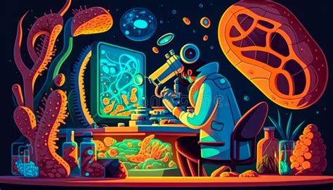 An Illustration Of Man Working On Computer Generative Ai Stock