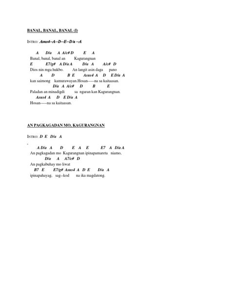 Banal Banal Banal An Pagkagadan Mo Kagurangnan Pdf