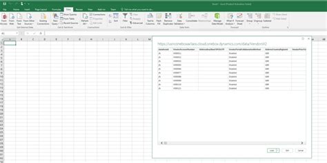 Excels Query From Odata Feed To Access Your Data Entity