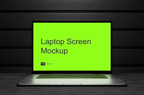 Premium Psd Realistic Laptop Mockup Dark Background