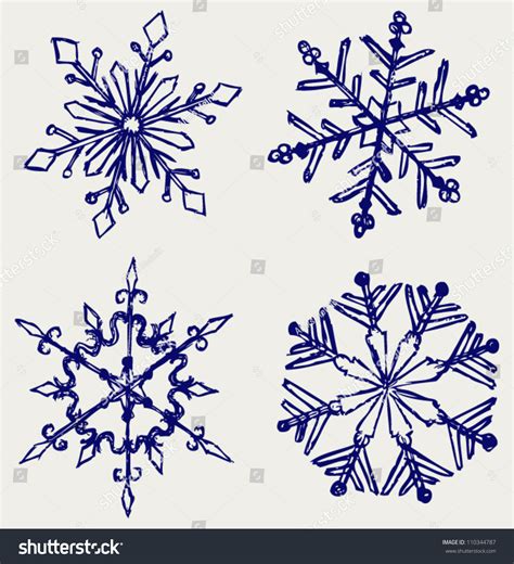 110 669 Snowflake Sketch 图片、库存照片和矢量图 Shutterstock