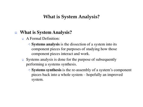 Ppt What Is System Analysis Powerpoint Presentation Free Download