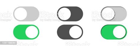 Toggle Vector Switch Slider Button On Off Mobile Phone Ui Interface Turn Power Control Web Bar