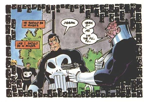 1988 Comic Images The Punisher The Whole Tough Tale Checklist Cards