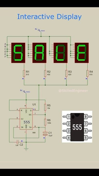 Interactive Ad Display Using 7 Segment Leds And A 555 Timer Ic Sale Diy Electronics Display