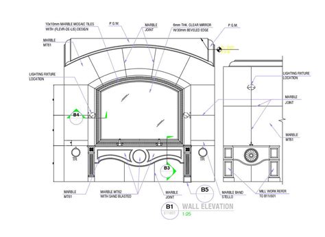 Wall Elevation Details In Autocad 2d Drawing Dwg File Cad File Cadbull