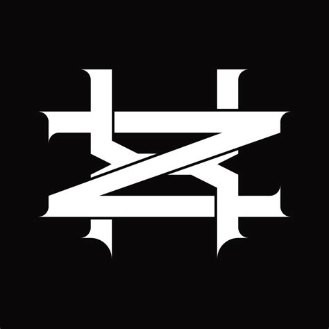 Zx Logo Monogram With Vintage Overlapping Linked Style Design Template