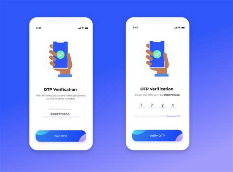 Otp Verification Screen Health App Design One Time Pa