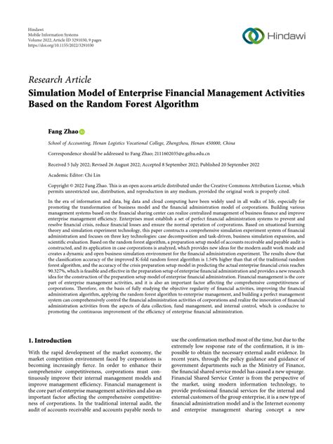 pdf simulation model of enterprise financial management activities