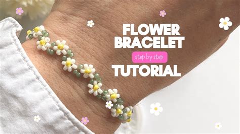 Flower Bracelet Step By Step Tutorial How To Make Beaded Flower