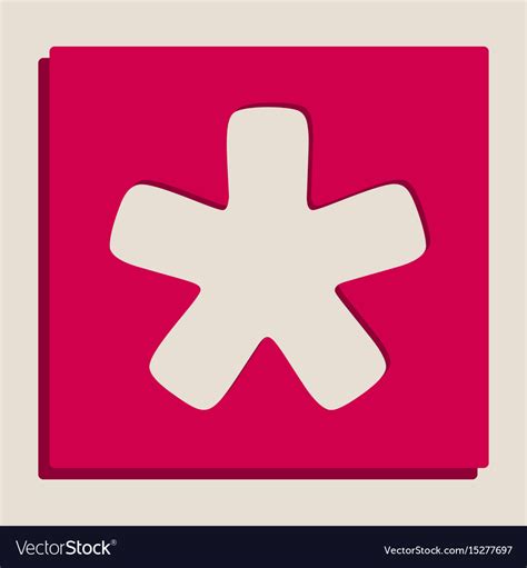 Asterisk Star Sign Grayscale Version Royalty Free Vector