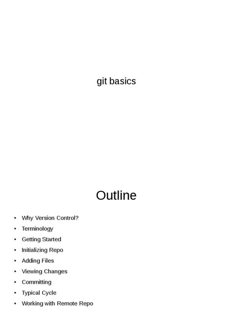 git basic pdf version control utility software