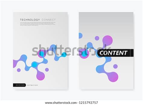 Abstract Brochure Design Geometric Connect Molecule Stock Vector Royalty Free 1215792757