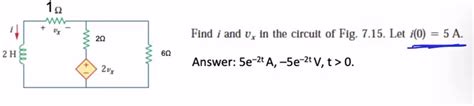 Solved Find I And Vx In The Circuit Of Fig Let I Chegg