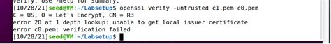 Solved Openssl command to verify the certiﬁcate Chegg