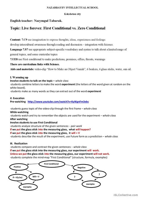 Conditionals Through Experiments English ESL Worksheets Pdf Doc