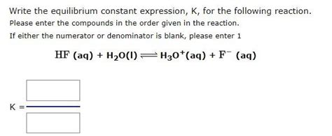 Solved Write the equilibrium constant expression, Kc, for | Chegg.com