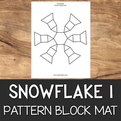 Snow Flakes With Pattern Blocks Template