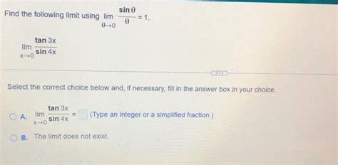 solved find the limit of the rational function a as x→∞ and