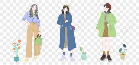 아름다운 소녀 Png 일러스트 무료 다운로드 Lovepik