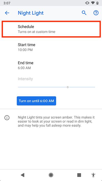 how to reduce the intensity of blue light in android pie abilitynet