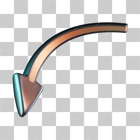 Premium Psd Curvy Simple Arrow 3d Icon