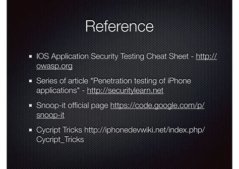 Introduction To IOS Application Penetration Testing PPT