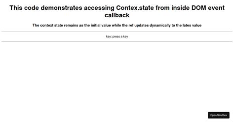 React Context Dom Callbacks Useref Codesandbox