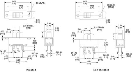 Dpdt Slide Switch Panel Mount Slide Switch Cit Relay And Switch