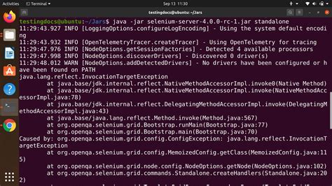Selenium Server Error No Drivers Have Been Configured
