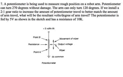 Solved A Potentiometer Is Being Used To Measure Rough Chegg Com