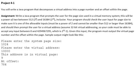 Solved Project 4 1 You Will Write A Java Program That