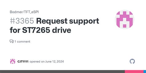 Request Support For St7265 Drive · Issue 3365 · Bodmertftespi · Github
