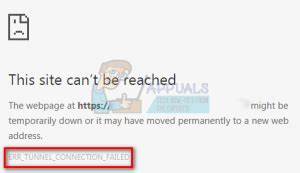 Fix ERR TUNNEL CONNECTION FAILED