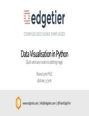 Master Data Visualization In Python Tips And Techniques Course Hero
