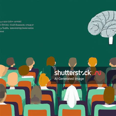 Stylized Flat Inspired Corporate Classroom Auditorium Style Setup Ai