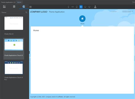 creating a theme in oracle visual builder cloud service